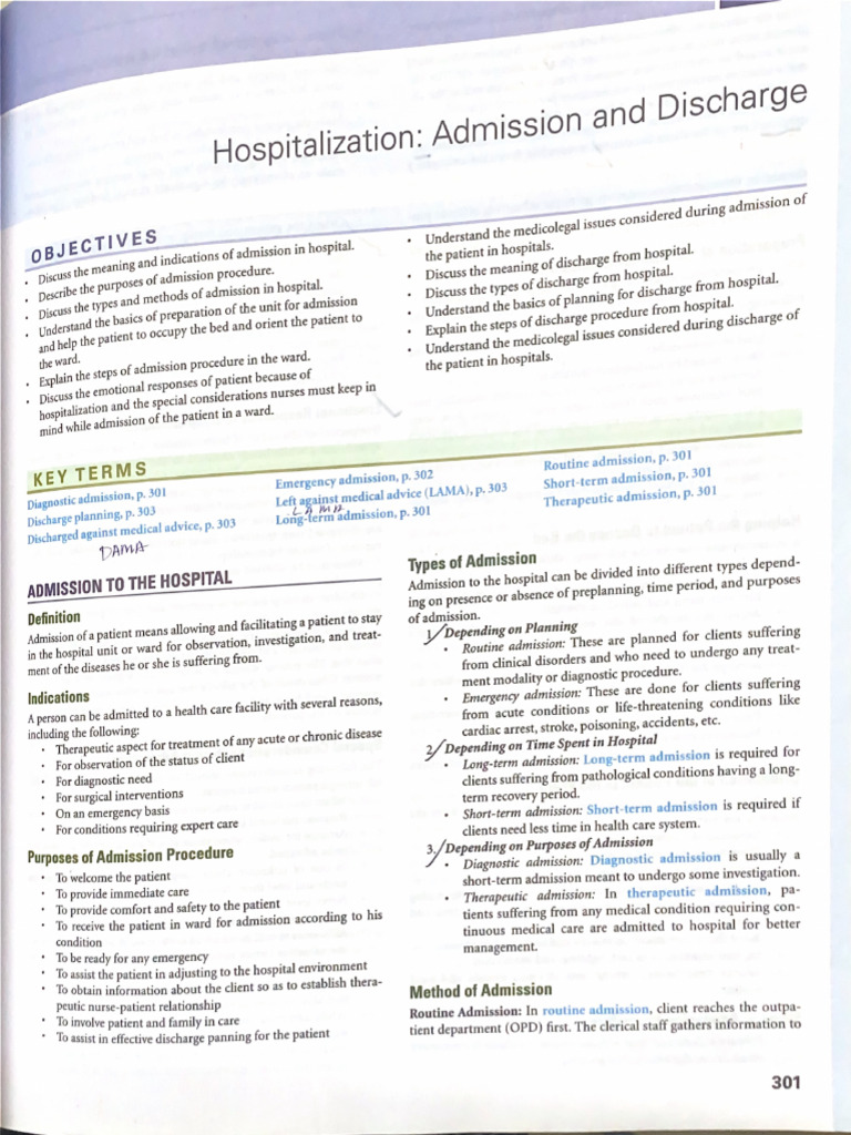 Admission & Discharge | PDF