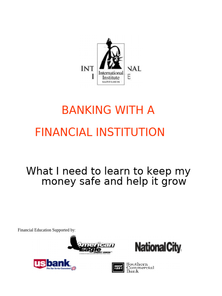 Banking Basics: Choosing Financial Accounts | PDF | Banks | Transaction ...