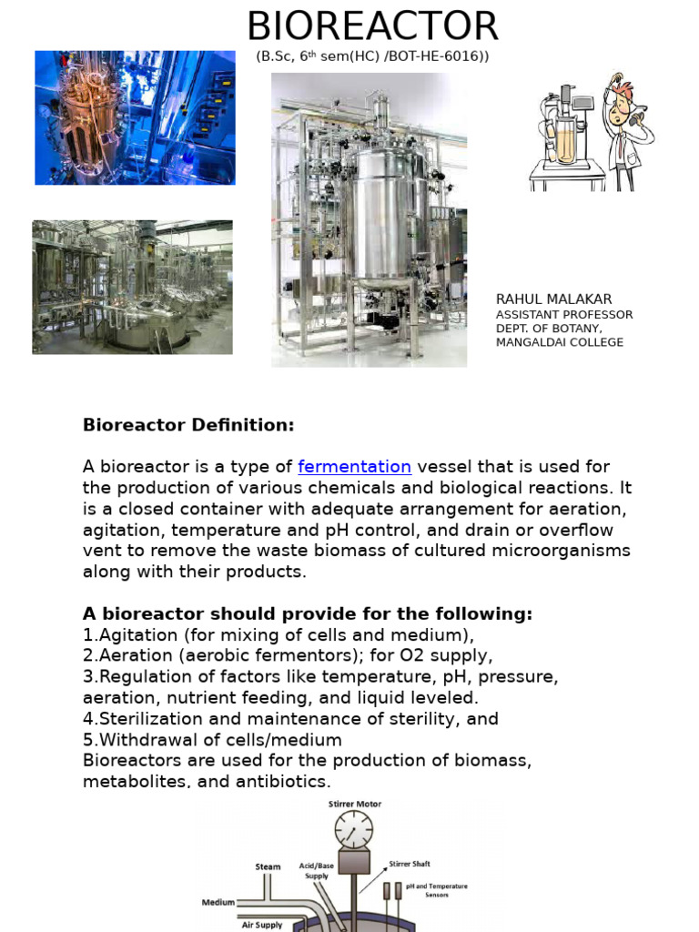 Bio Reactor | PDF | Chemical Reactor | Chemical Engineering