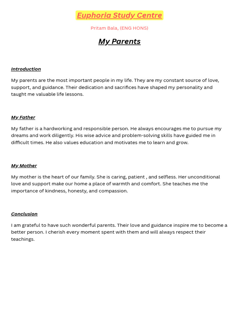 My Parents | PDF