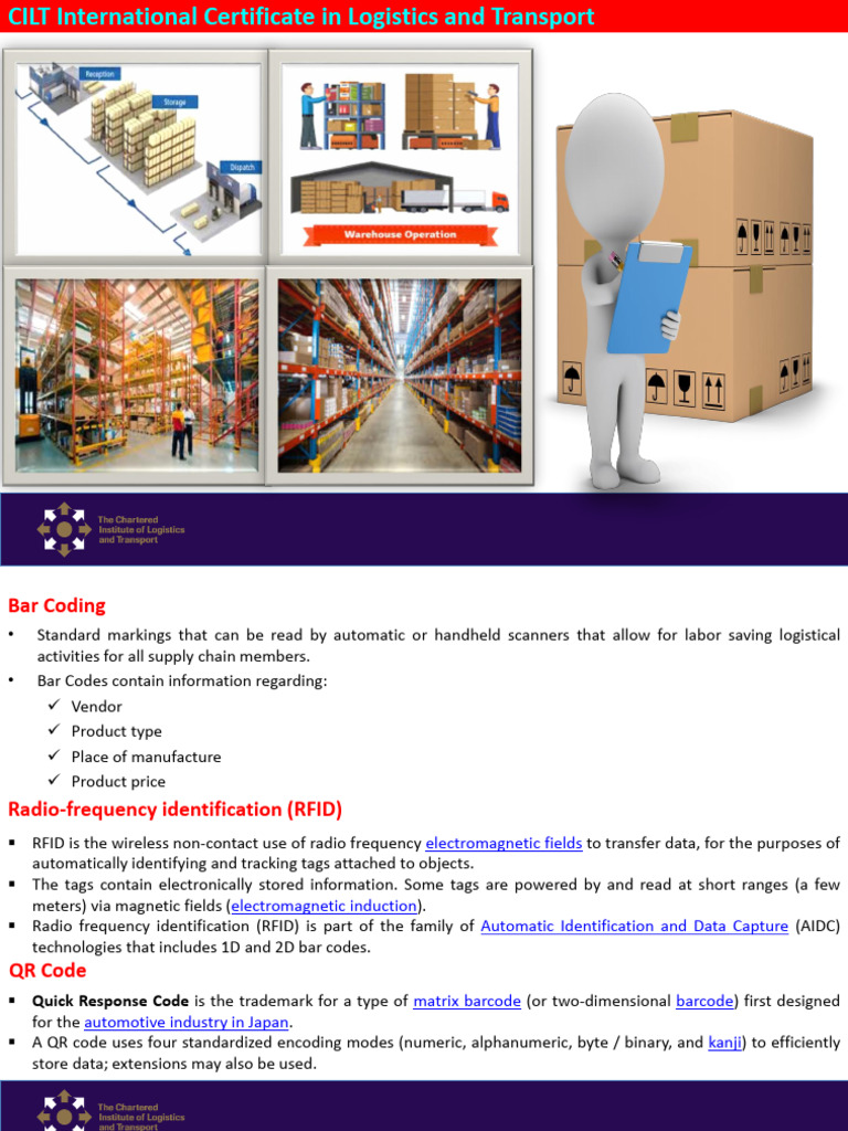 O1 - Warehousing - CILT Lecture - 3rd Lec | PDF | Warehouse | Barcode