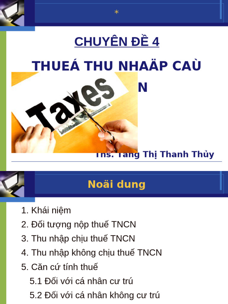 Chuyen de 04 - Thue TNCN | PDF