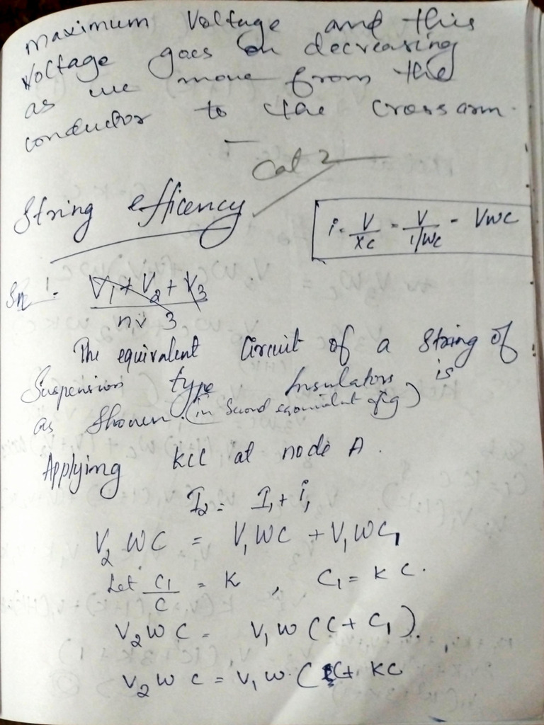 String Efficiency Derivation, Power Systems 1 Engineering | PDF