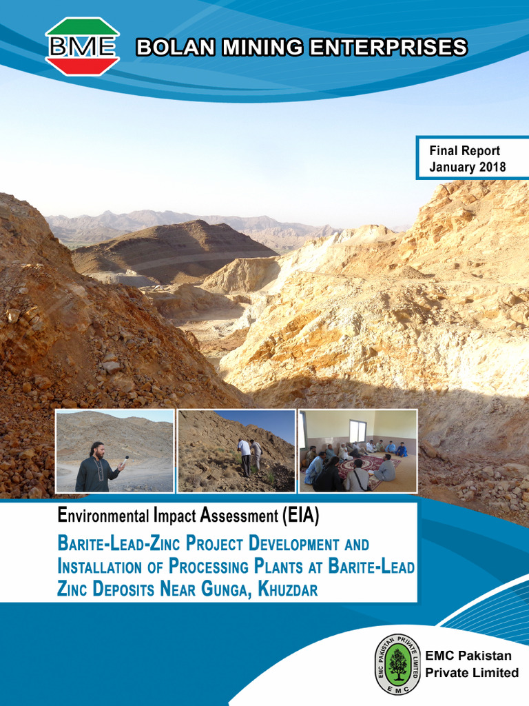 EIA Report Barite Lead Zinc Project Development | PDF | Environmental Impact Assessment | Mining