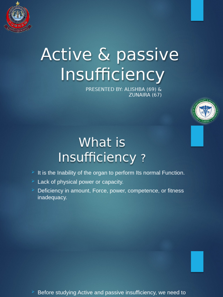 Active & Passive Insufficiency | PDF | Anatomical Terms Of Motion ...