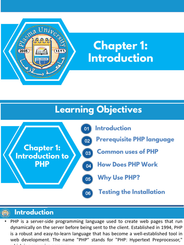 Lect 01 Introduction to PHP | PDF | Php | World Wide Web