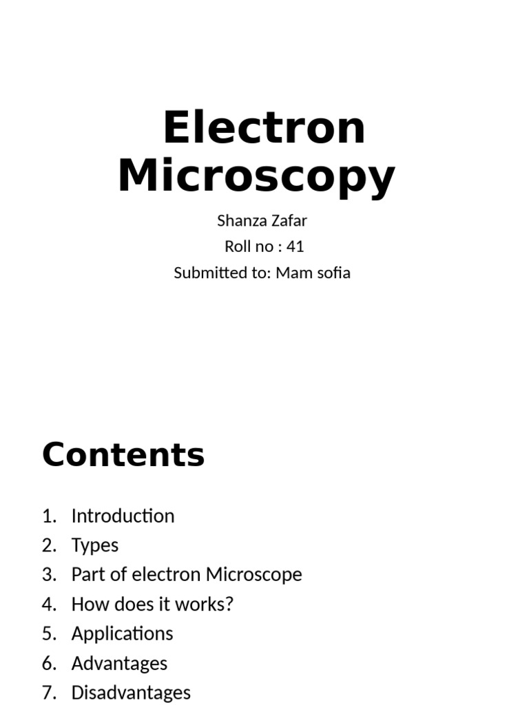 Electron Microscope | PDF