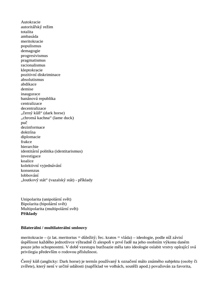 Politologické Pojmy | PDF