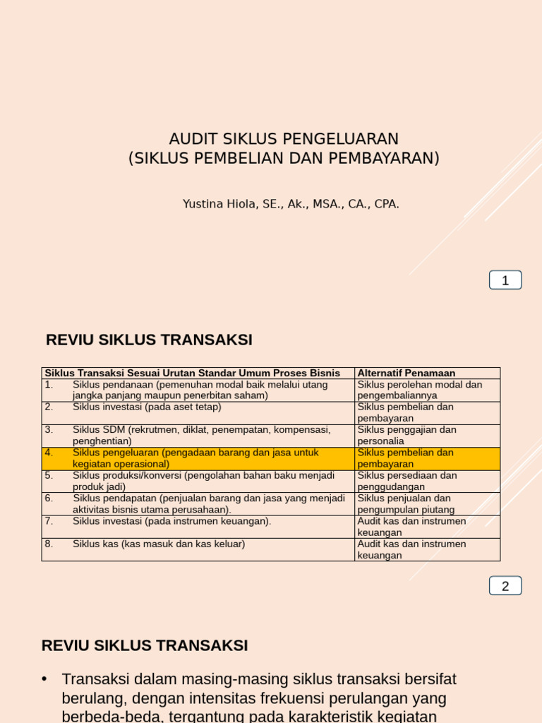 Bab 3 Audit Siklus Pengeluaran Rev | PDF