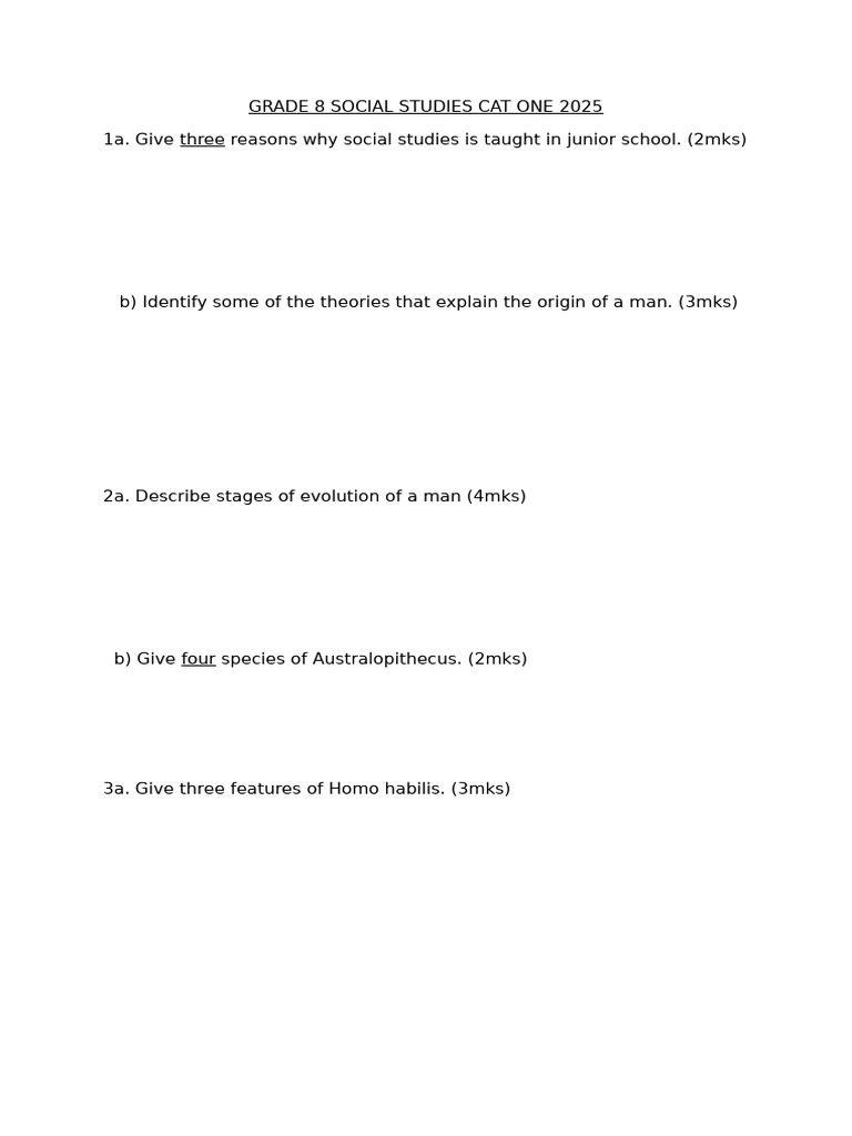 Grade 8 Social Studies | PDF