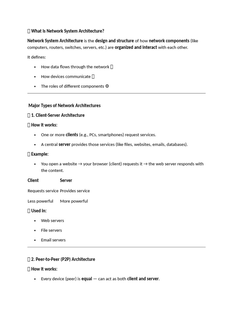 ? What Is Network System Architecture | PDF | Internet Protocol Suite ...