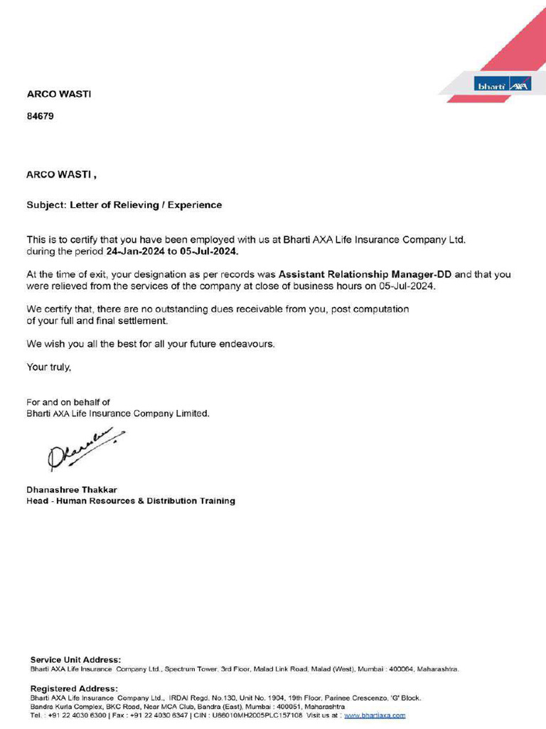 Axa Reliving Letters | PDF