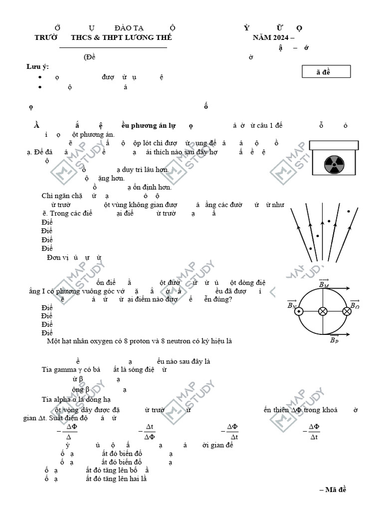 59. Đề Kiểm Tra Giữa Học Kì 2 - THPT Lương Thế Vinh - Hà Nội | PDF