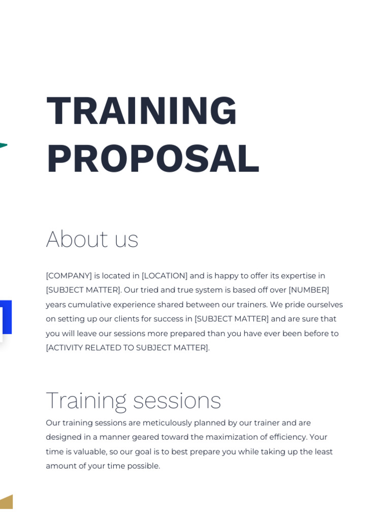 Training Proposal and Contract Template | PDF | Business Law | Justice