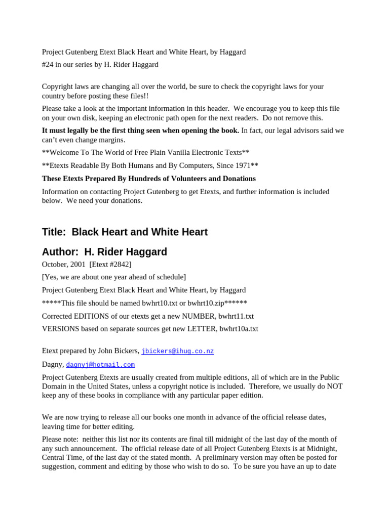 Black Heart and White Heart | PDF | E Text | Damages