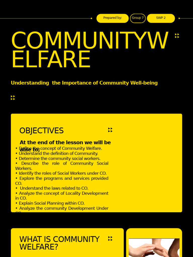 Understanding Community Welfare and Roles | PDF | Social Work | Community