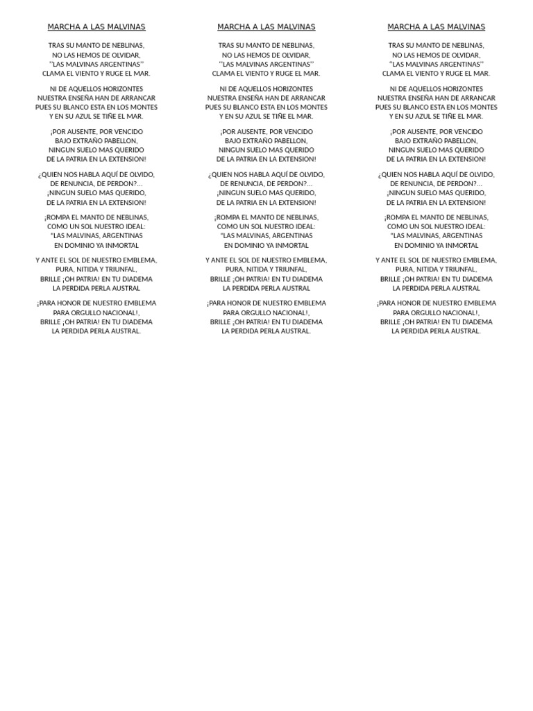 Marcha de Malvinas | PDF