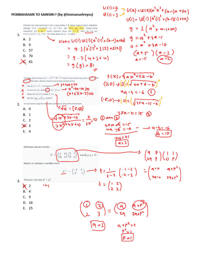 Pembahasan TO Sainsin 9 | PDF