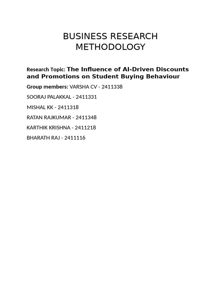 BRM Assignment | PDF