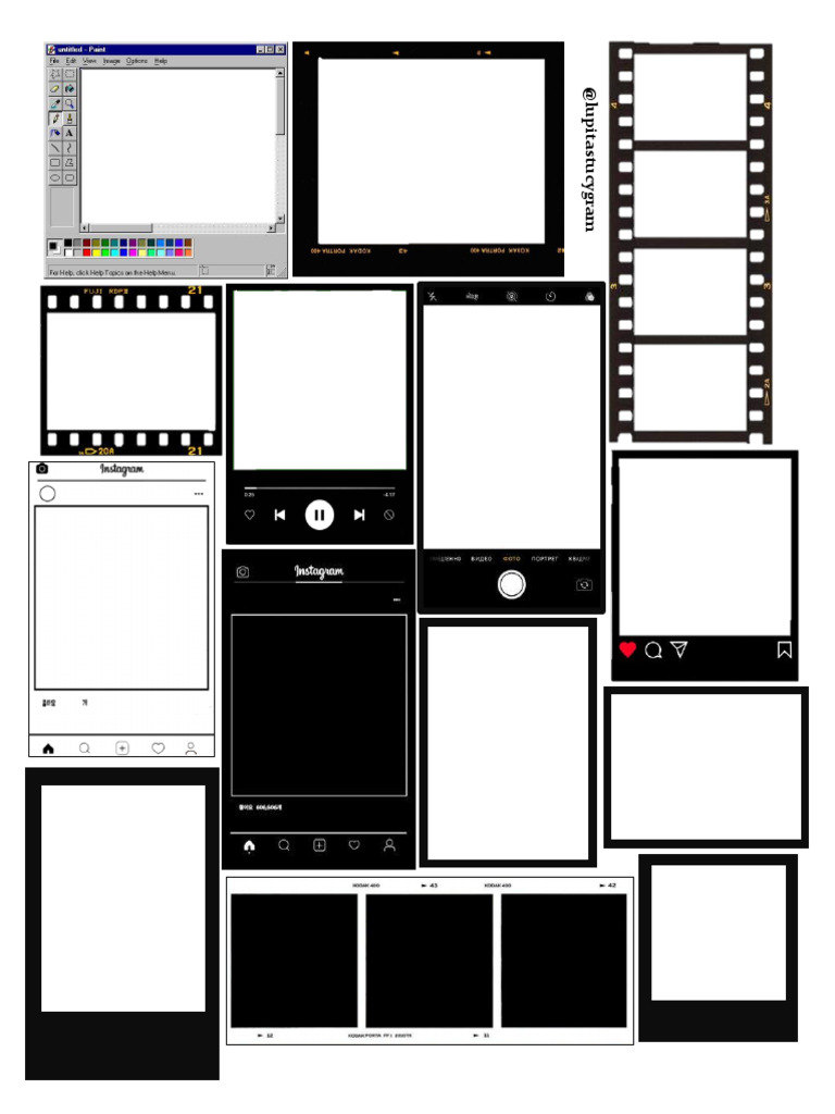 Set de Stickers Blanco y Negro | PDF