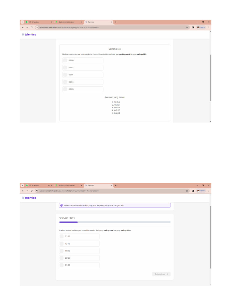 Latihan Talented Perceptual Speed Word | PDF