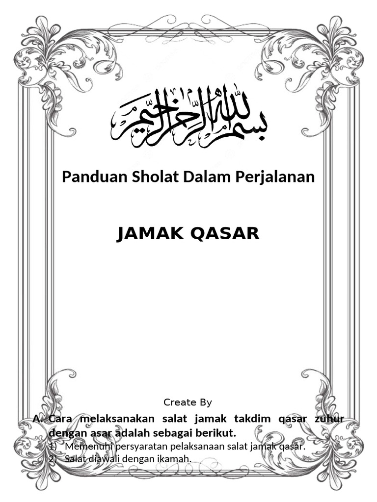 Panduan Salat Jamak dan Qasar | PDF