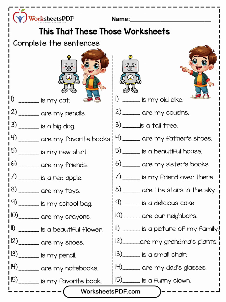 This That These Those Worksheets 2 - 20241031113724 - Strong ...