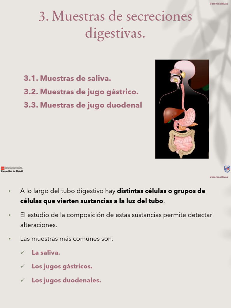 UT5_Muestras de secreciones | PDF | Semen | Saliva