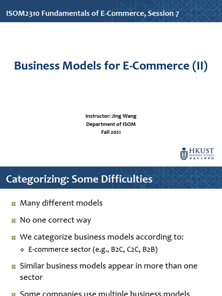 7-Business Models For E-Commerce (II) | PDF | Online Shopping | E Commerce