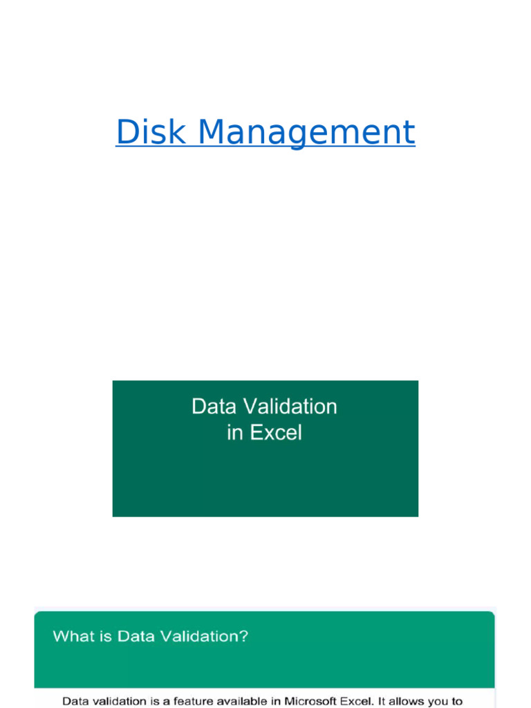 Data Validation | PDF