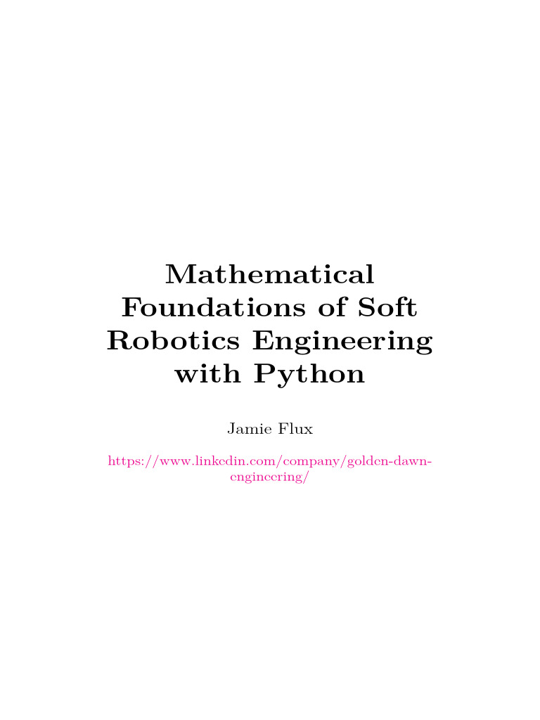 Mathematical Foundations of Soft Robotics Engineering | PDF | Stress (Mechanics) | Continuum ...