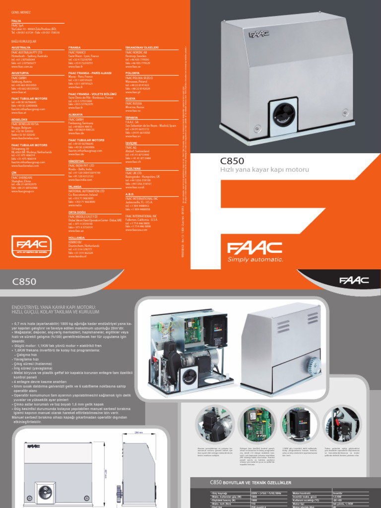 07 Faac C850 TR | PDF