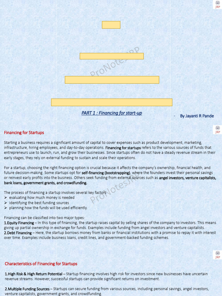 BBA Business Startup Skills Unit 4 | PDF | Startup Company | Small ...