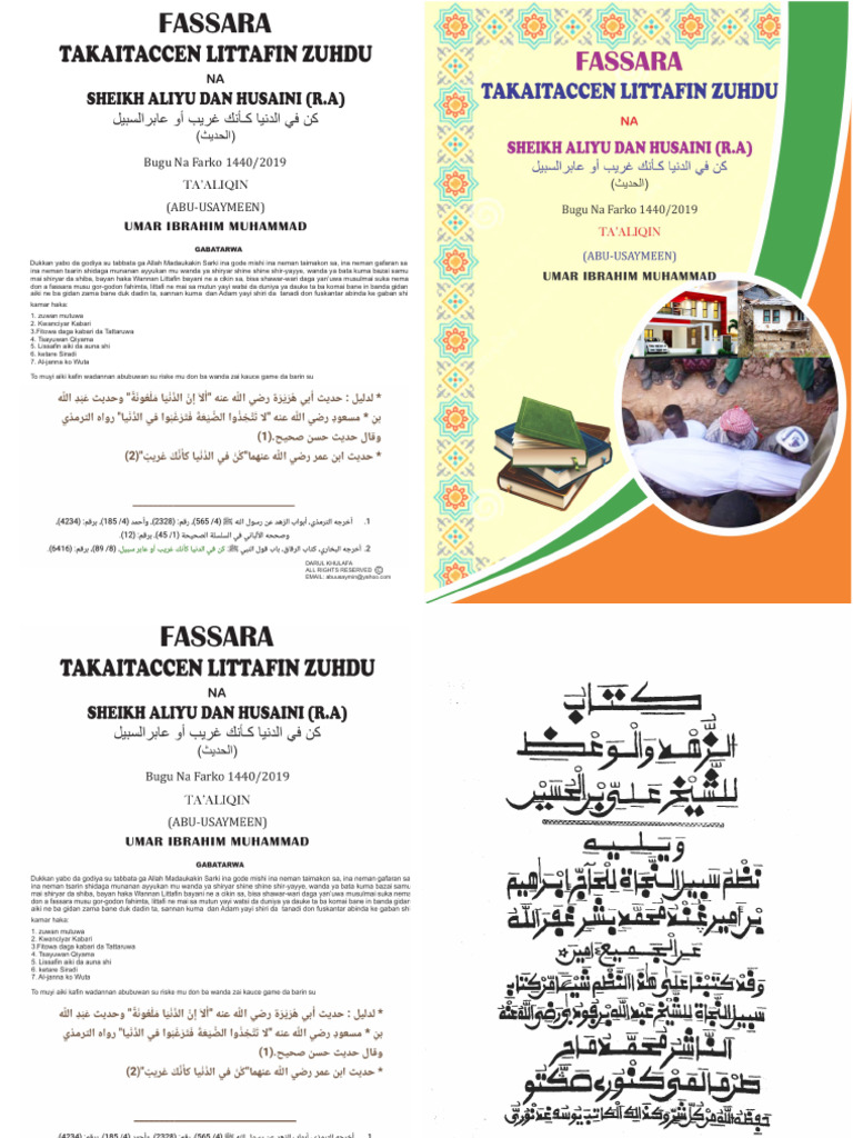 Fassarar Littafin Zuhdu Completed | PDF
