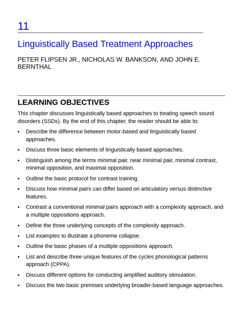Speech Sound Disorders in Children Articulation an... ---- (11 ...