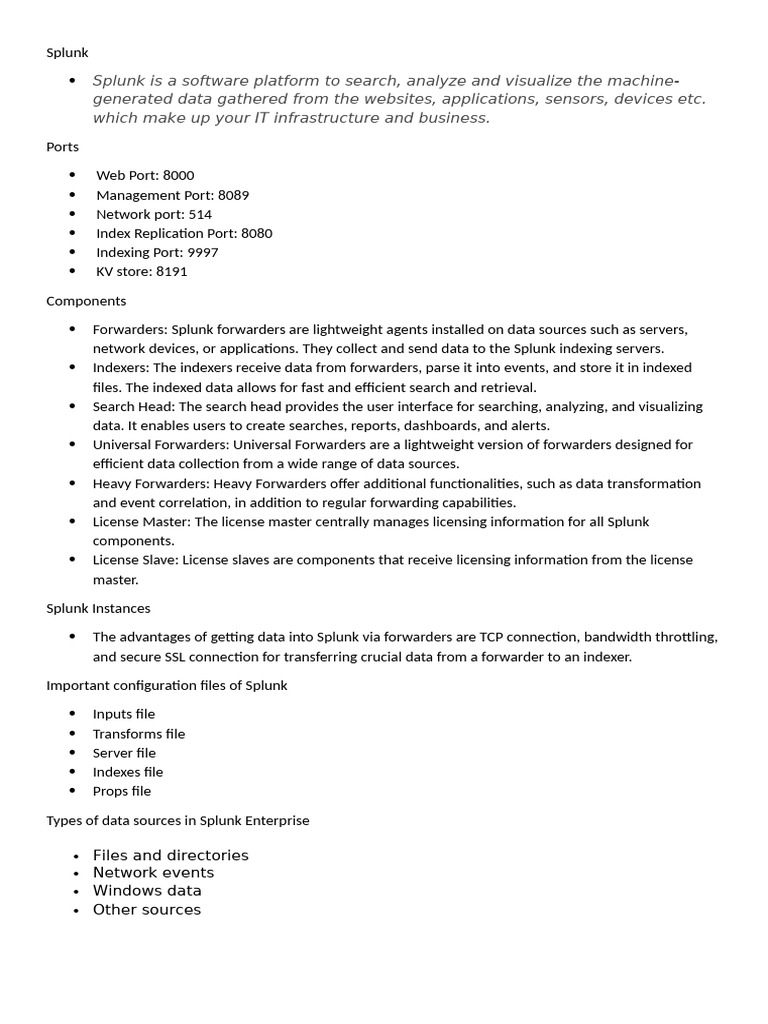 Splunk | PDF | Computer Network | Software