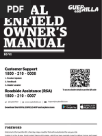 Royal Enfield Hunter 350 Owners Manual | PDF