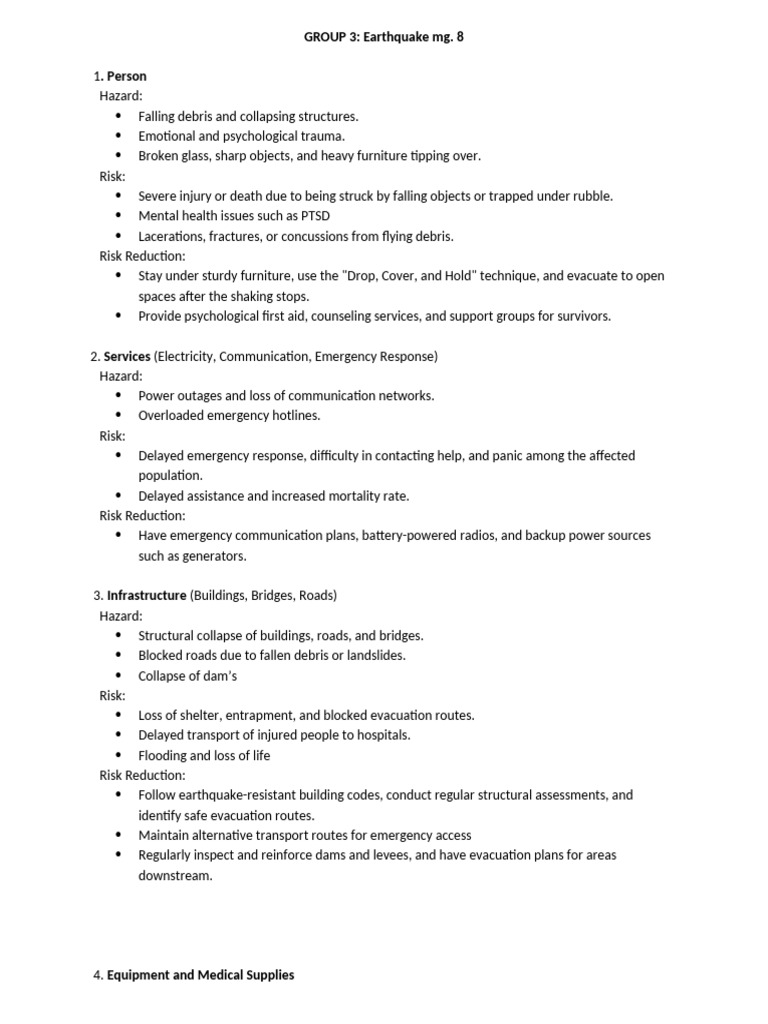 Earthquake Risk Management Strategies | PDF | Hazards | Emergency