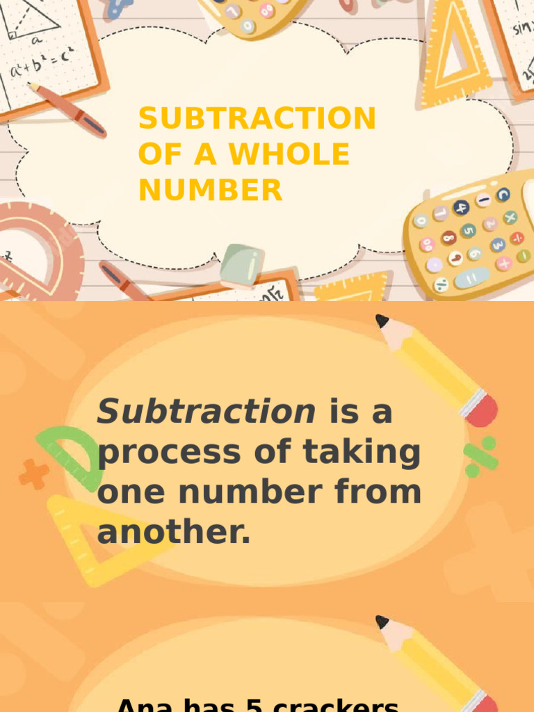 Subtraction of Two Numbers | PDF