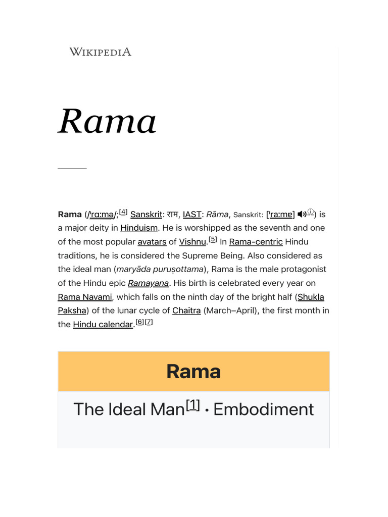 Rama | PDF | Rama | Sita