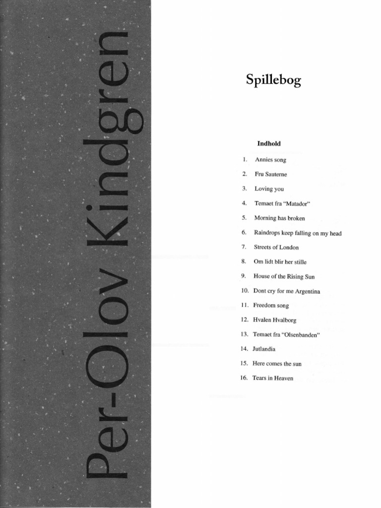 Per-Olov Kindgren - Spillebog | PDF