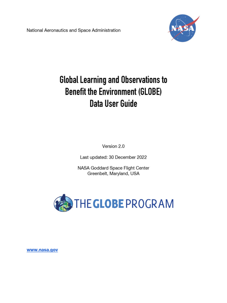 GLOBE Data User Guide - v2 - Final | PDF | Cloud | Soil