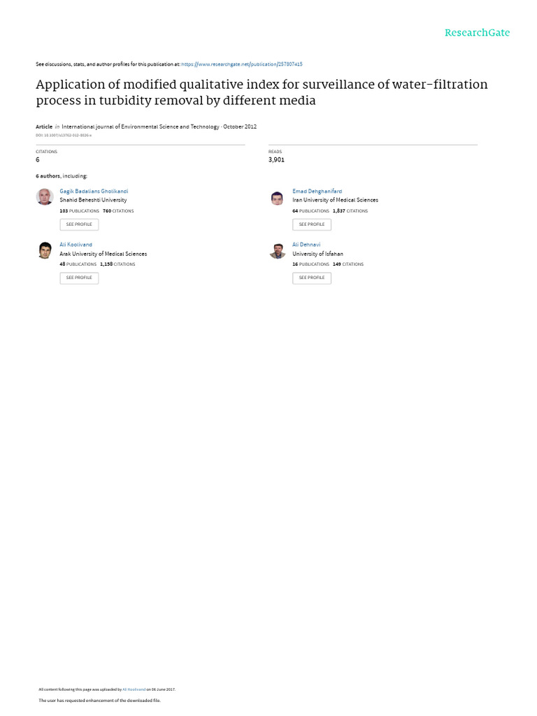 Application of Modified Qualitative Index For Surveillance | PDF ...