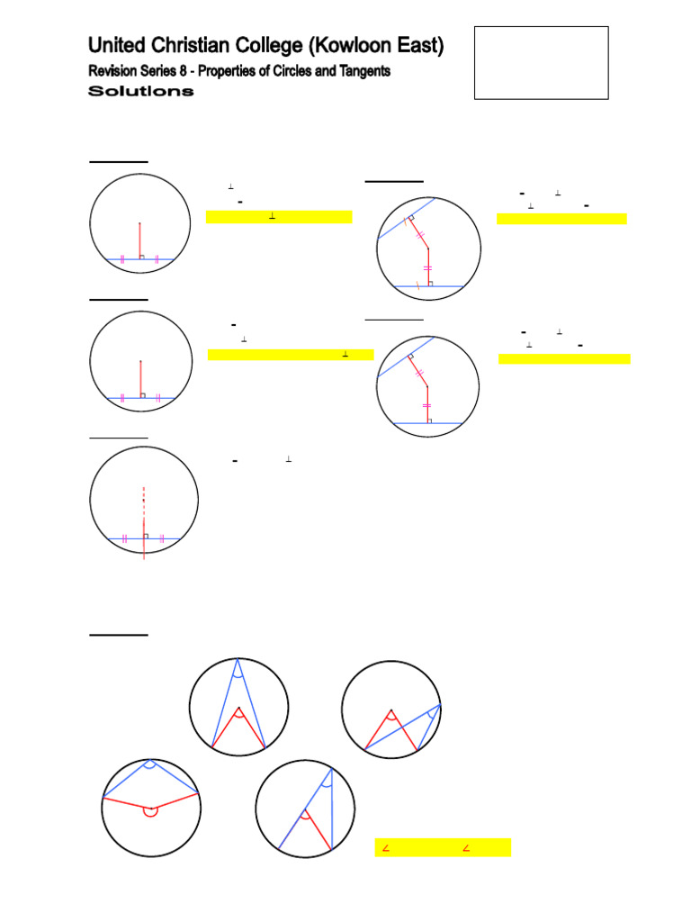 Cyclic Quadrilaterals and Circle Theorems | PDF | Circle | Euclidean ...