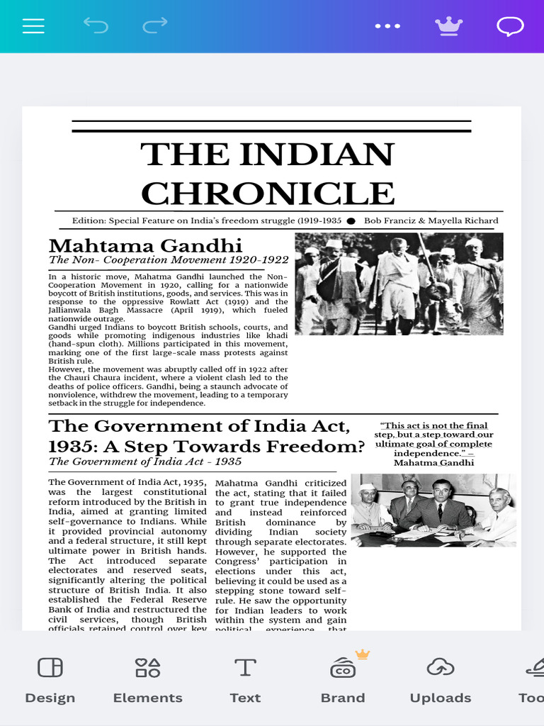 White Illustrated Environment Magazine - Magazine - Canva | PDF | British Raj | Mahatma Gandhi
