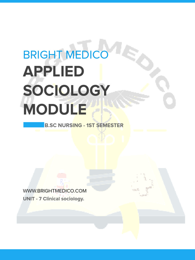 Unit - 7 Applied Sociology | PDF | Sociology | Psychological Resilience