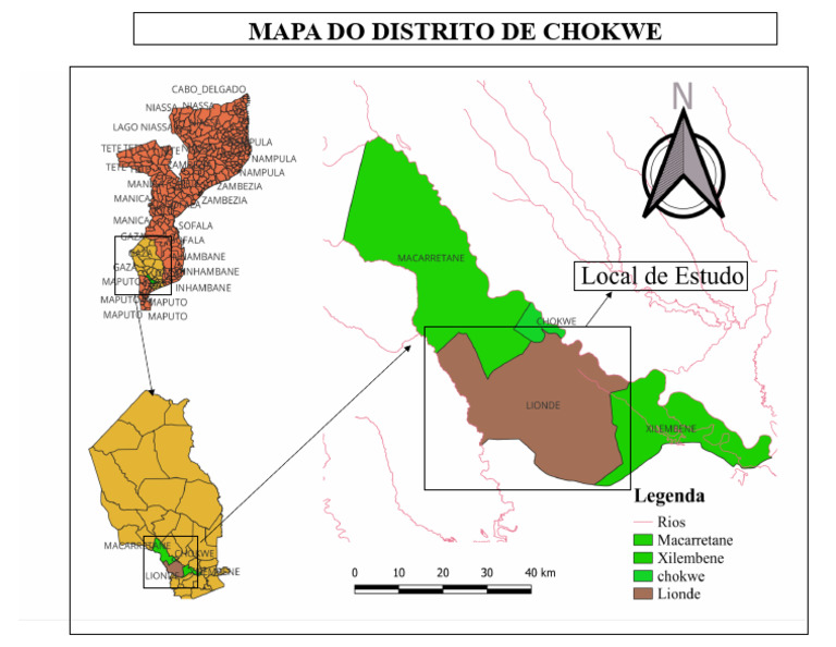 Mapa de Localização Do Distrito de Chokwe-Moçambique | PDF