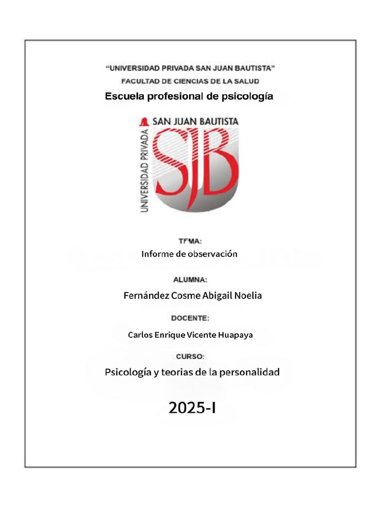 Informe Personalidad Fernández Abi | PDF