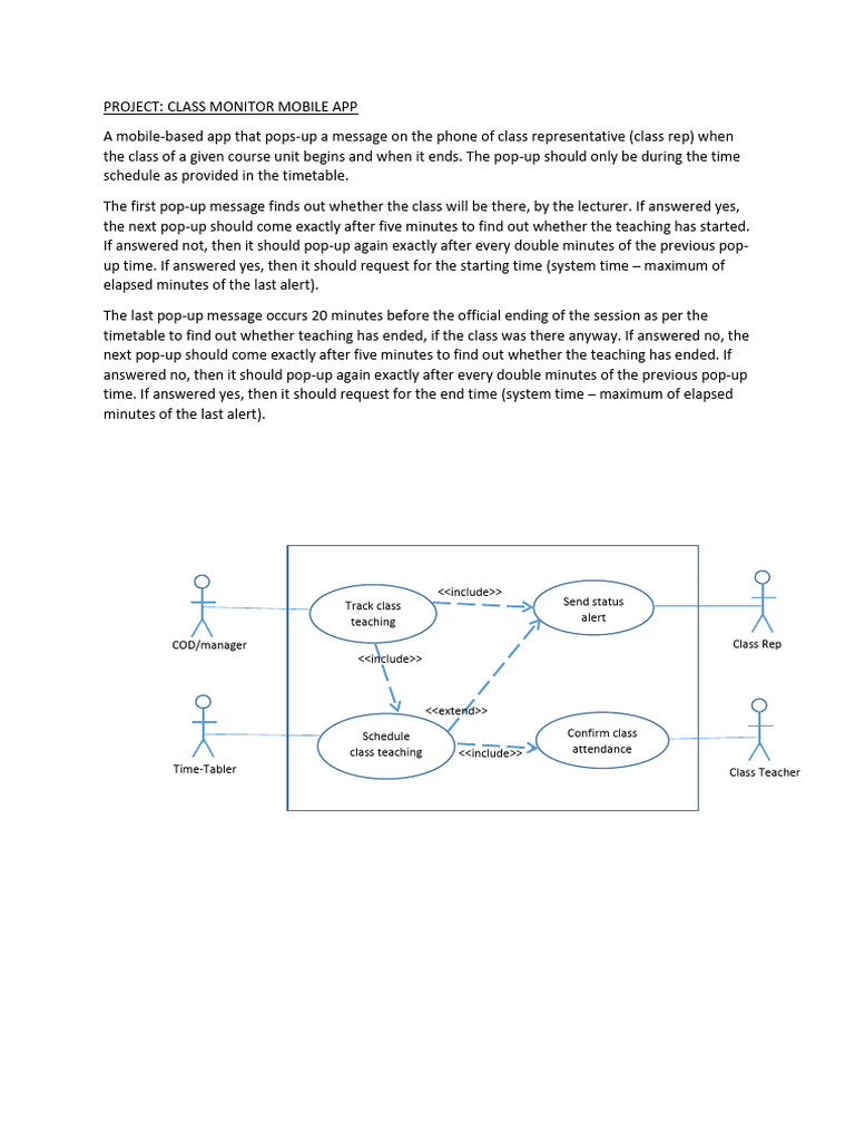 Assignment - Class Monitor Mobile App | PDF