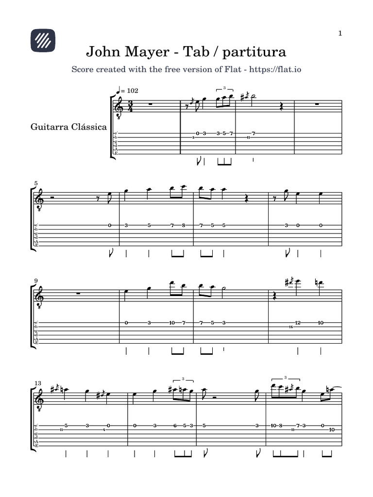 John Mayer - Tab - Partitura | PDF